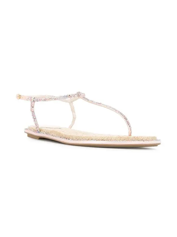 Rene Caovilla Embellished Flat Sandals