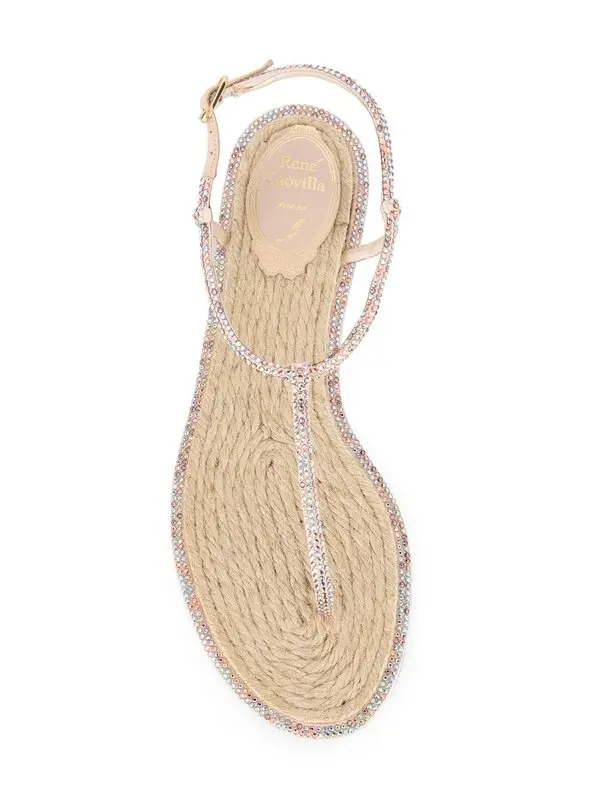 Rene Caovilla Embellished Flat Sandals