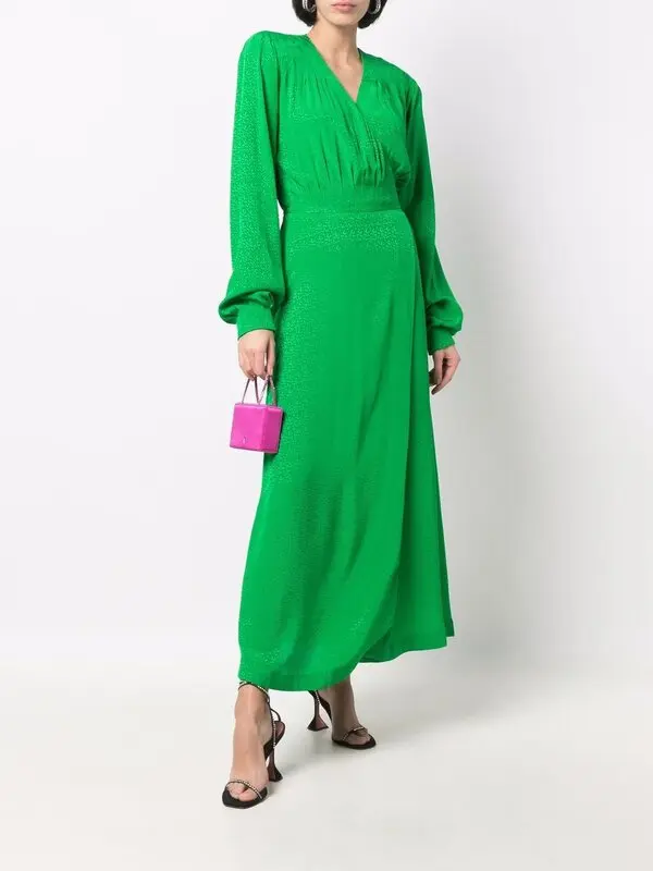 Remain Birger Christensen Jacquard Polka-dot Wrap Dress