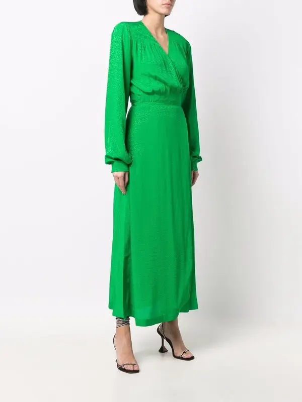 Remain Birger Christensen Jacquard Polka-dot Wrap Dress