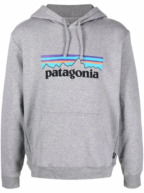 Patagonia Recycled Logo-print Hoodie - Grey