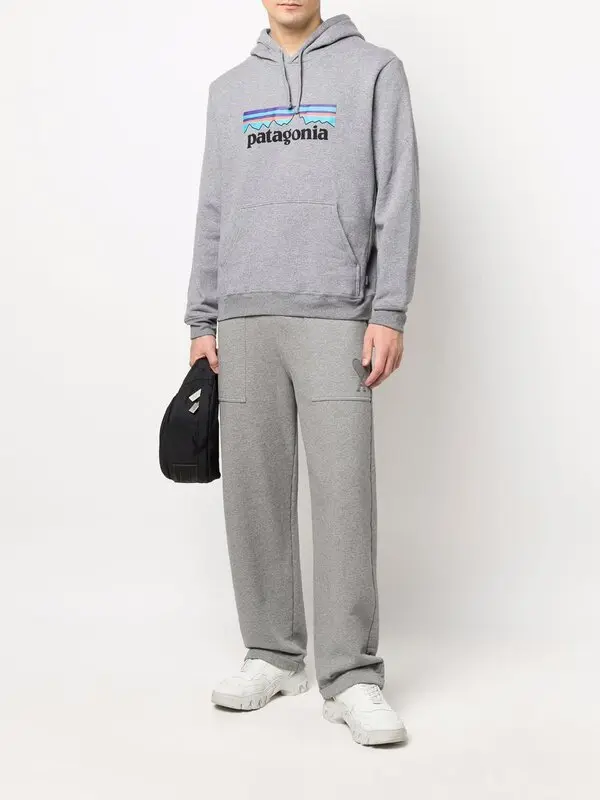 Patagonia Recycled Logo-print Hoodie - Grey