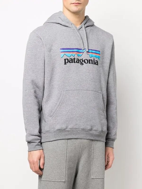 Patagonia Recycled Logo-print Hoodie - Grey