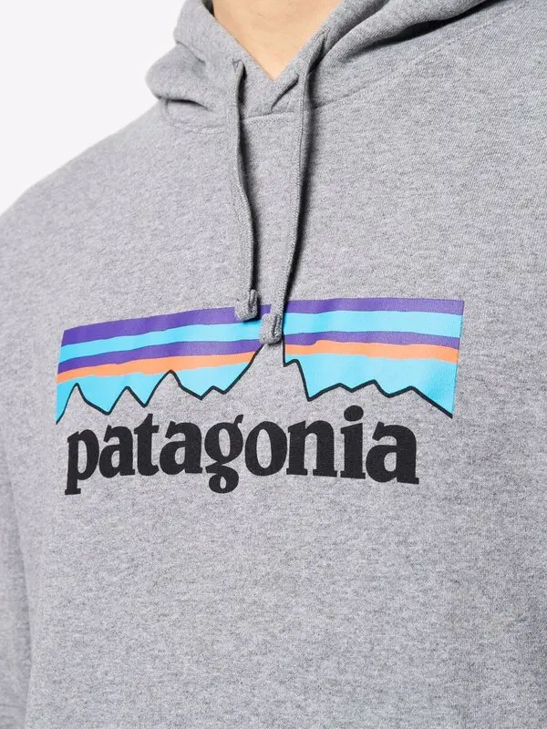 Patagonia Recycled Logo-print Hoodie - Grey