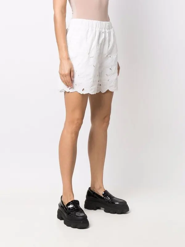 Red Valentino Butterfly Cut-out Taffeta Shorts