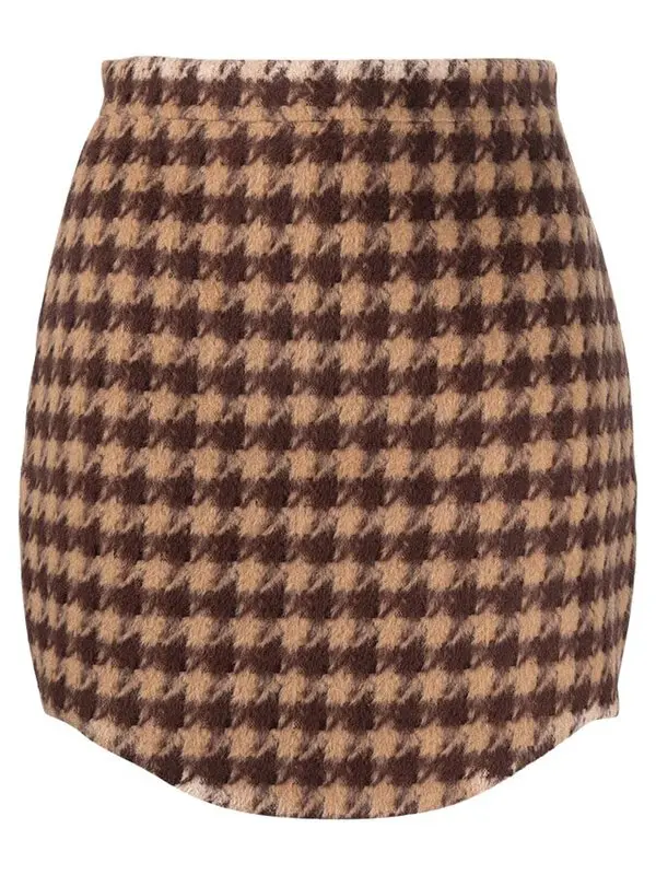 KALMANOVICH Houndstooth Mini Skirt