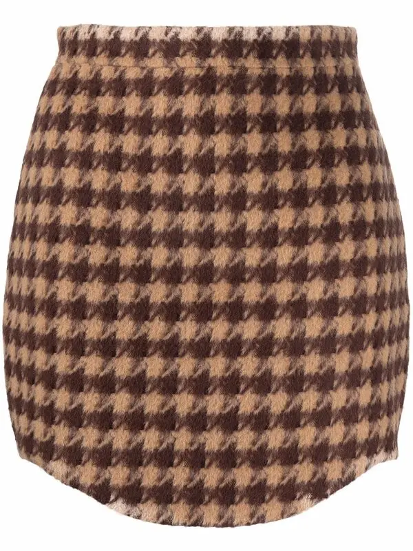 KALMANOVICH Houndstooth Mini Skirt