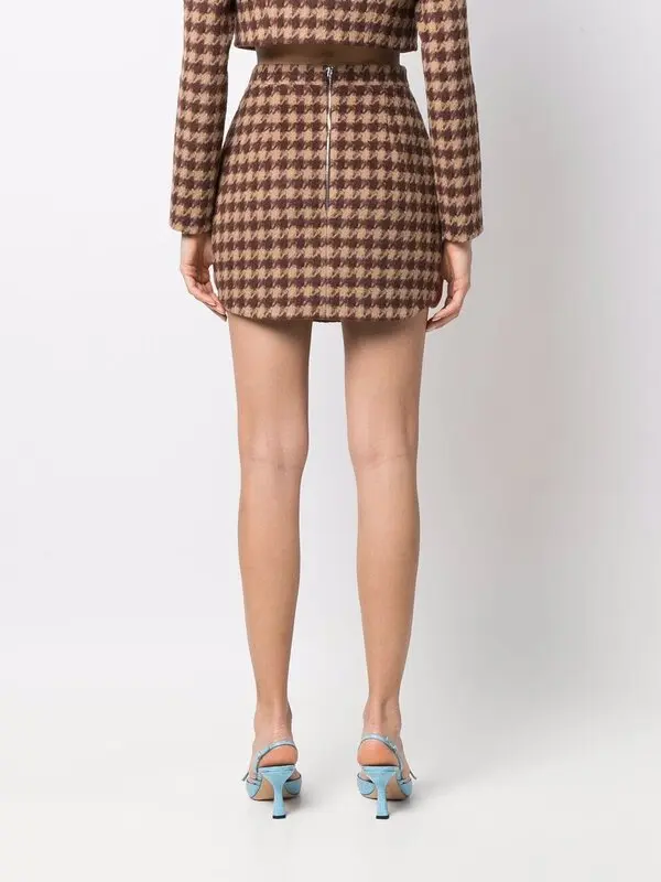 KALMANOVICH Houndstooth Mini Skirt