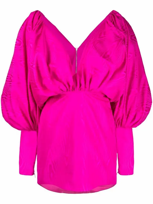 kalmanovich pink dress Kalmanovich Puff-Leeve Mini Dre In Pink - 61% Off