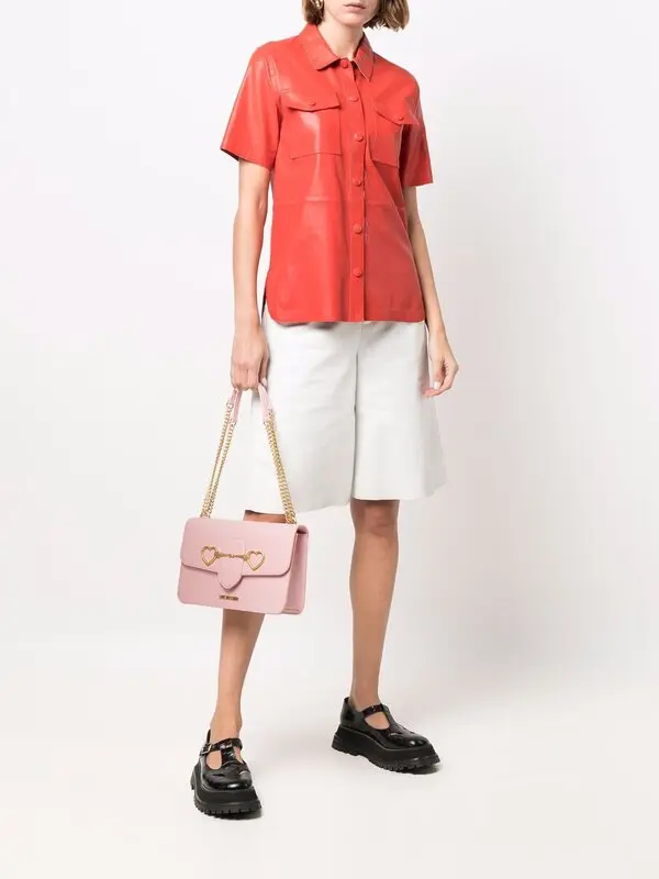 Moschino Heart Detail Shoulder Bag