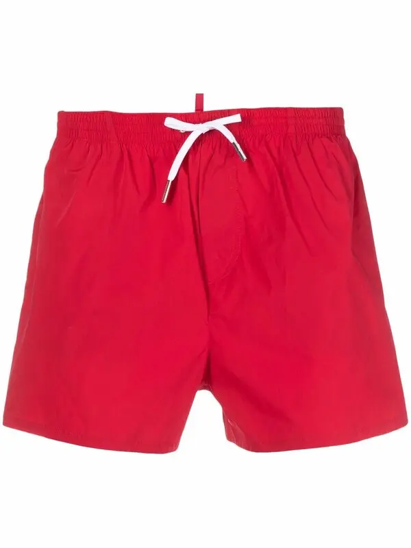 Dsquared2 Icon-print Drawstring Swim Shorts - Red