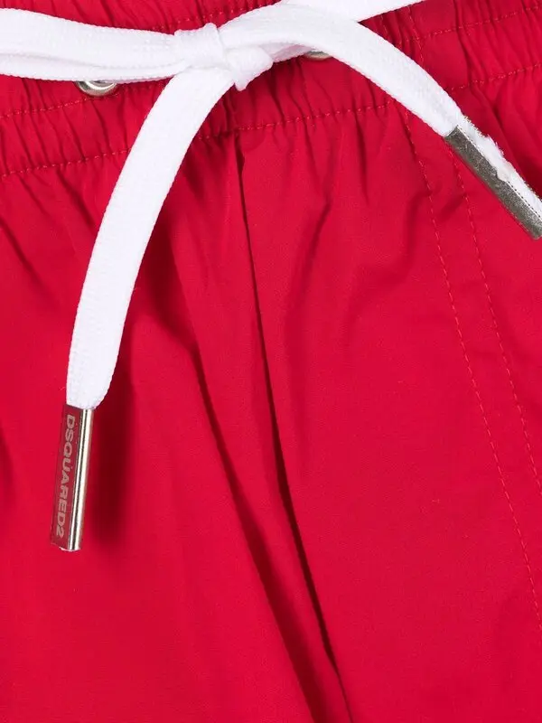 Dsquared2 Icon-print Drawstring Swim Shorts - Red