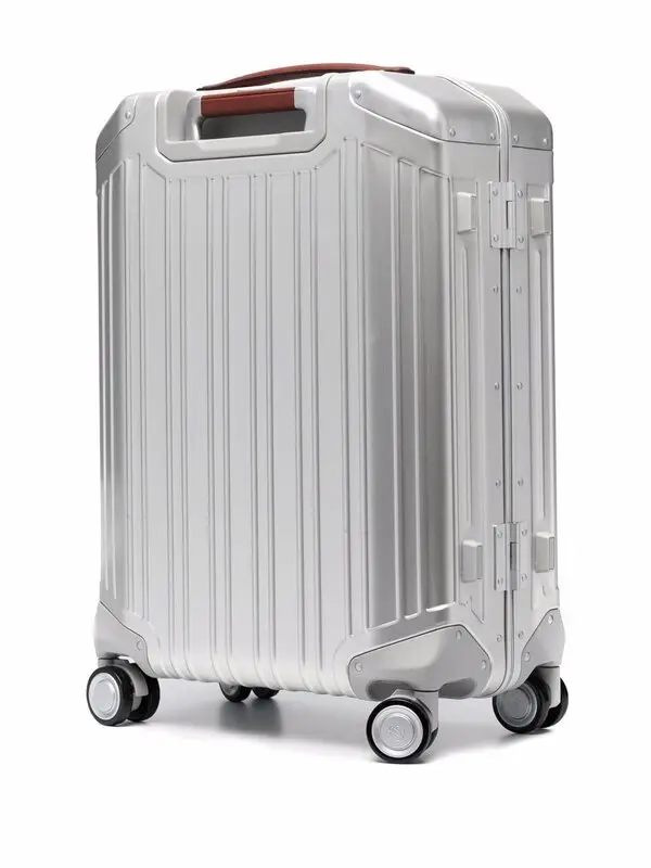 PIQUADRO Aluminium Ridged 4-wheel Suitcase