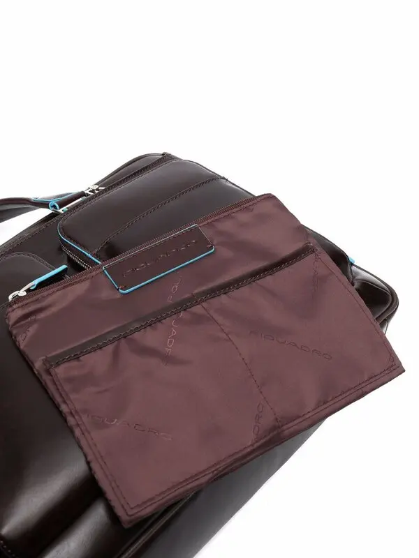 PIQUADRO Contrast-stitching Leather Briefcase