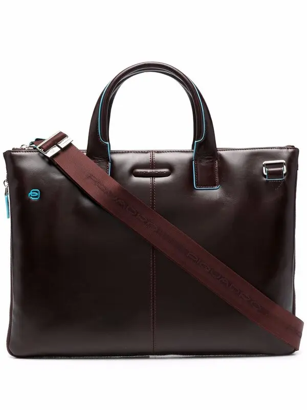 PIQUADRO Leather Briefcase - Brown