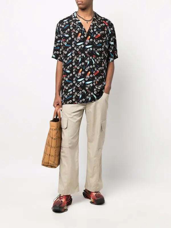 COUNTY OF MILAN Floral-print Short-sleeve Shirt