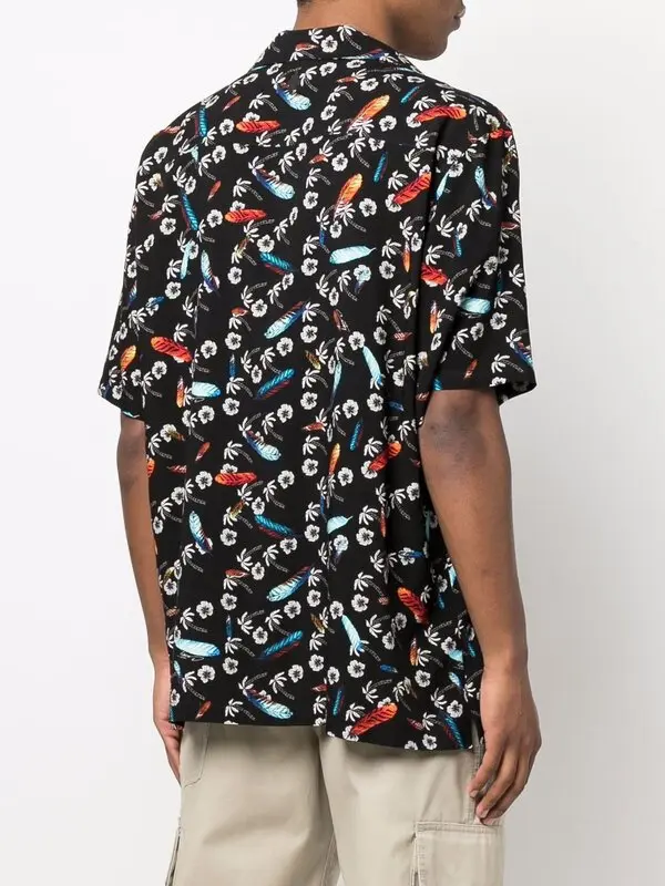 COUNTY OF MILAN Floral-print Short-sleeve Shirt