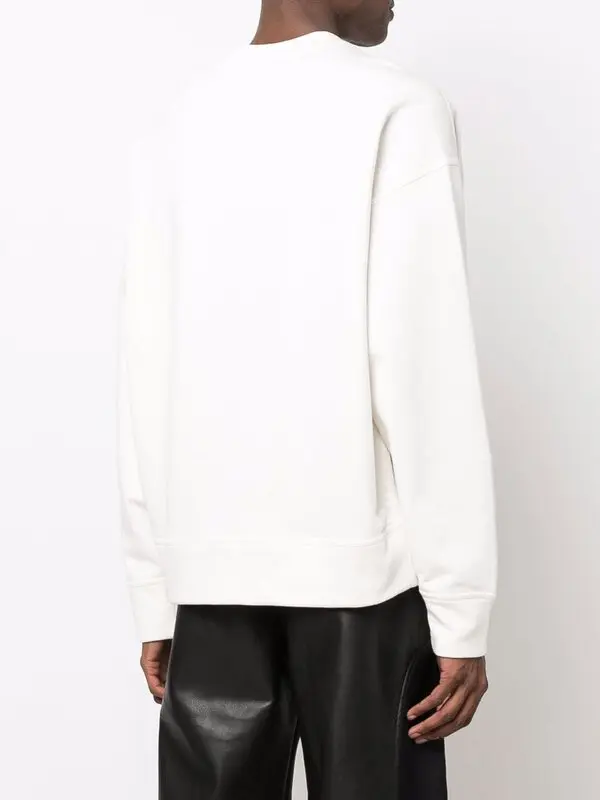 JIL SANDER Logo-print Crew Neck Sweatshirt - White