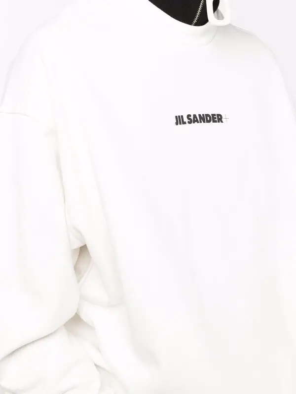 JIL SANDER Logo-print Crew Neck Sweatshirt - White