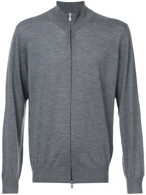 Brunello Cucinelli Zipped Cardigan - Grey