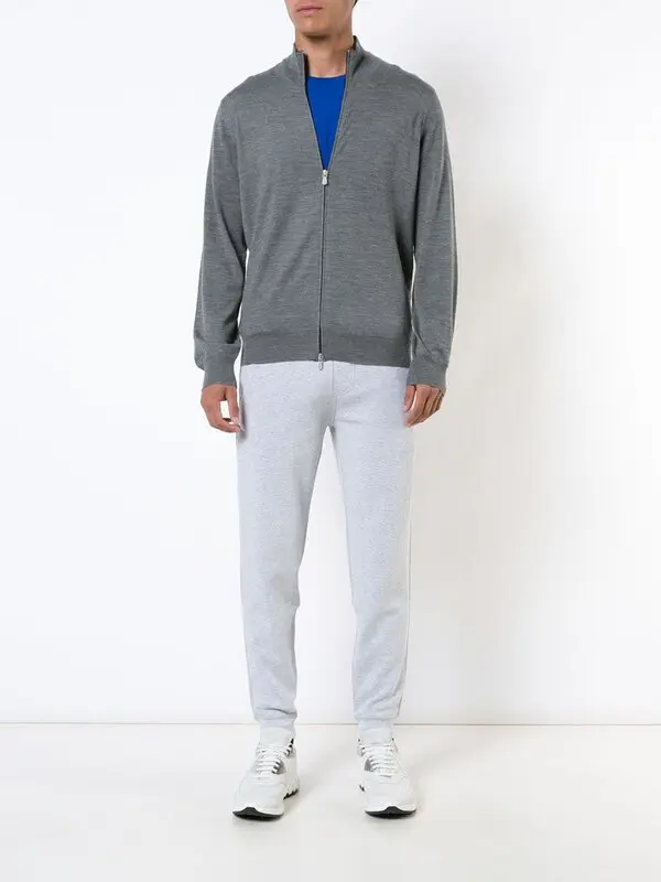 Brunello Cucinelli Zipped Cardigan - Grey