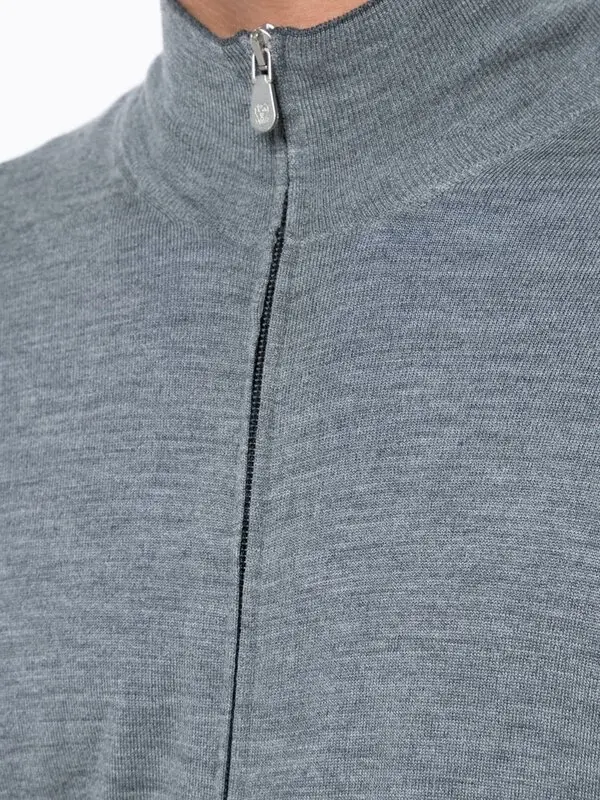 Brunello Cucinelli Zipped Cardigan - Grey