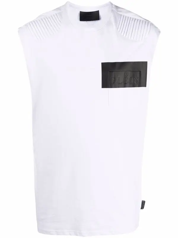 Philipp Plein Logo Sleeveless Top - White