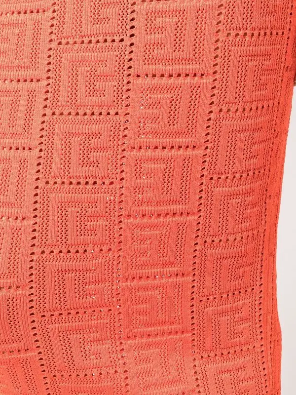 Balmain Perforated Monogram Skirt