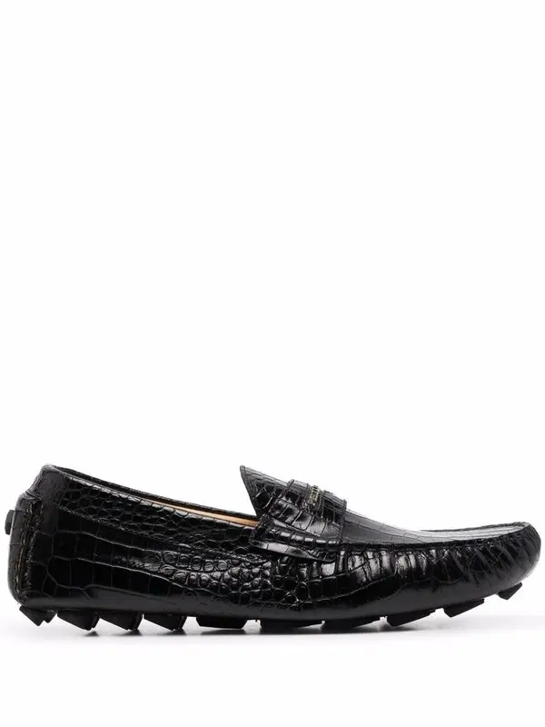 Philipp Plein Lug-sole Leather Moccasin