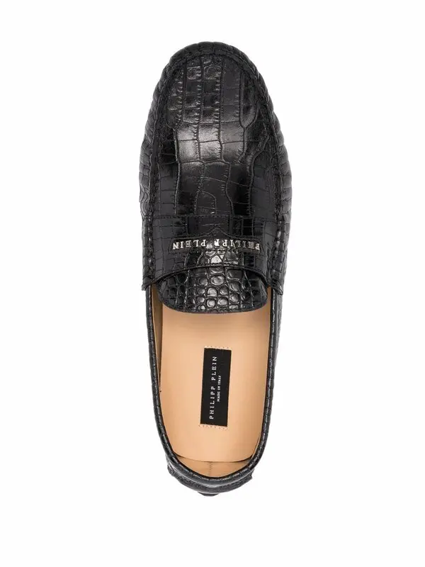 Philipp Plein Lug-sole Leather Moccasin