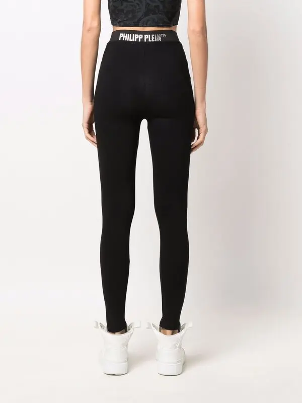 Philipp Plein Logo-embellished Leggings