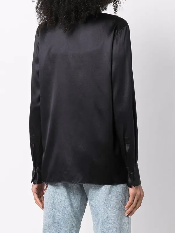 Philipp Plein V-neck Silk Blouse