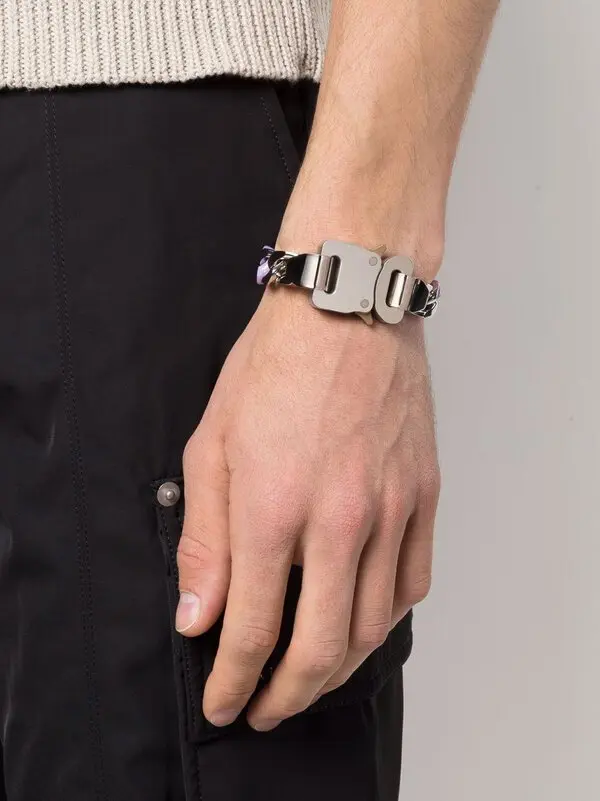 1017 Alyx 9sm Ceramic Buckle Chain Bracelet In Silver - 46