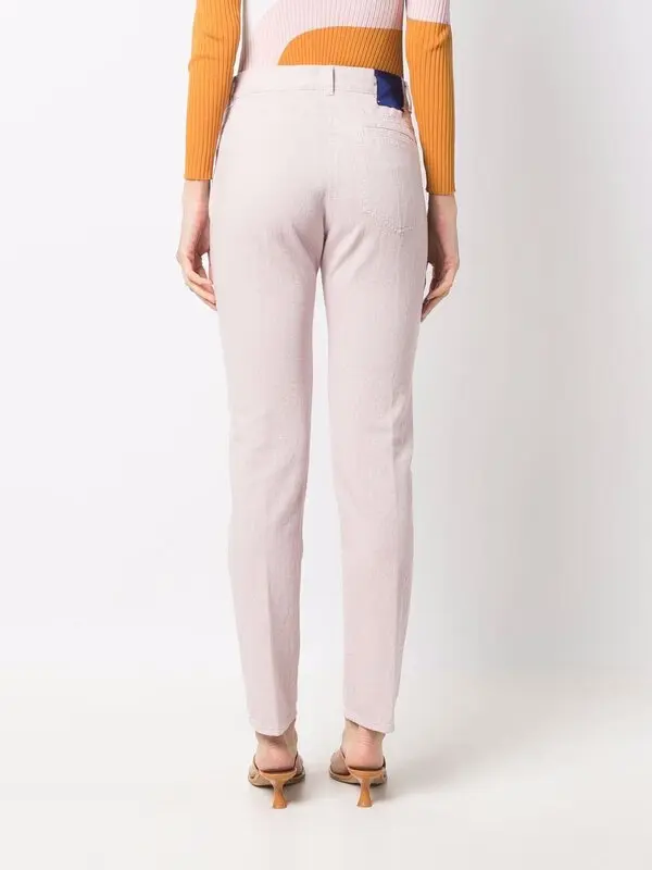 FORTE_FORTE High-waisted Slim Cut Trousers