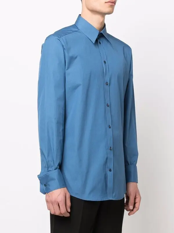 Dolce & Gabbana Button-up Cotton Shirt - Blue
