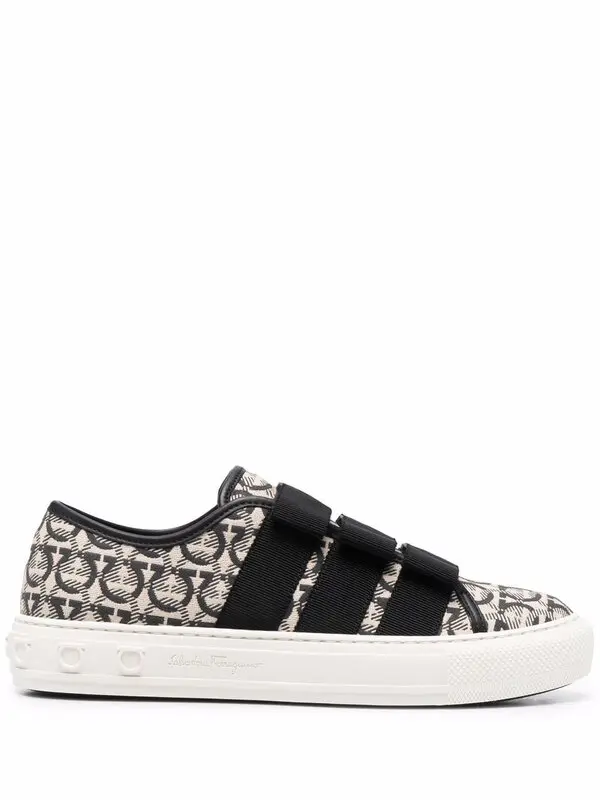 FERRAGAMO Gancini And Vara Bow Low-top Sneakers