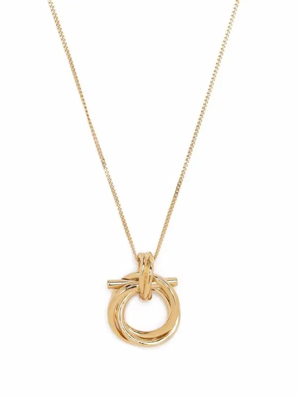 FERRAGAMO Gancini Pendant Necklace - Gold
