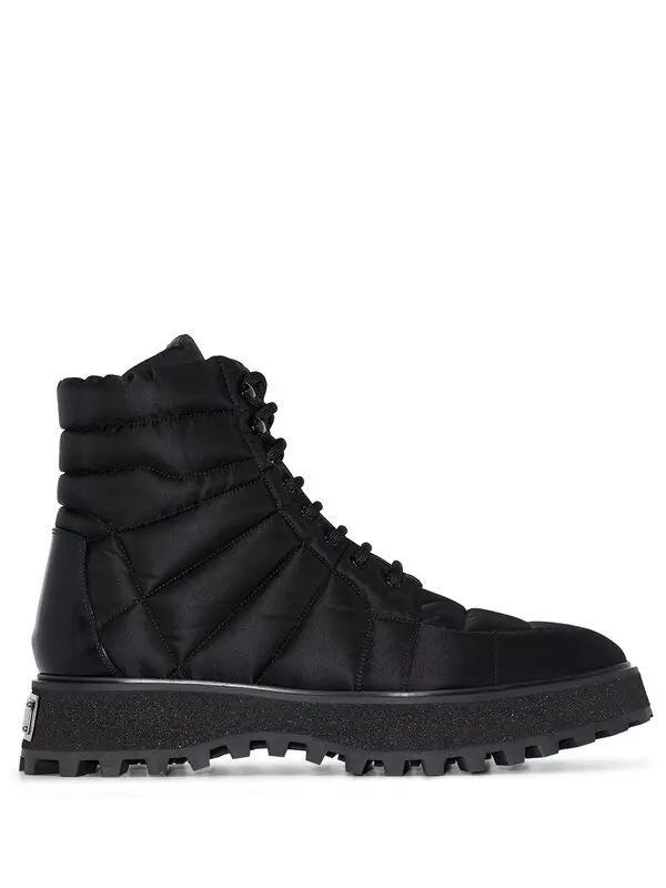 Dolce & Gabbana Quilted Leather Ankle Boots