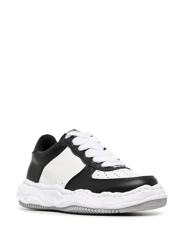 Mihara Yasuhiro Wayne Two-tone Leather Sneakers - White
