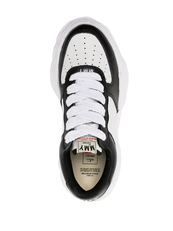 Mihara Yasuhiro Wayne Two-tone Leather Sneakers - White