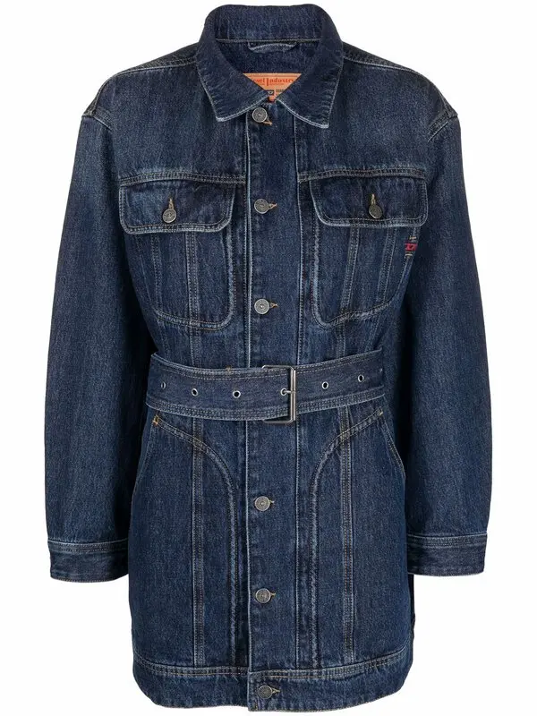 DIESEL® De-flaminia Belted Denim Jacket