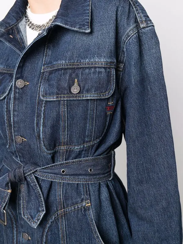 DIESEL® De-flaminia Belted Denim Jacket