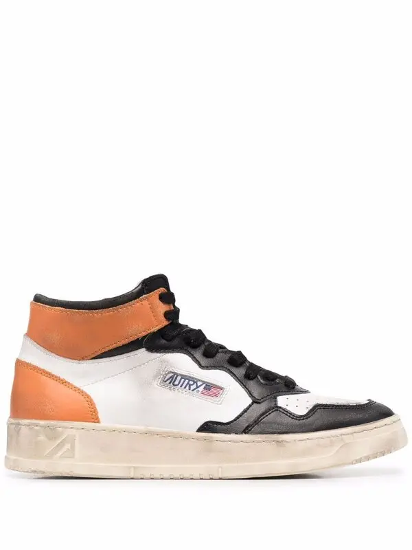 AUTRY Colour-block Hi-top Sneakers - White