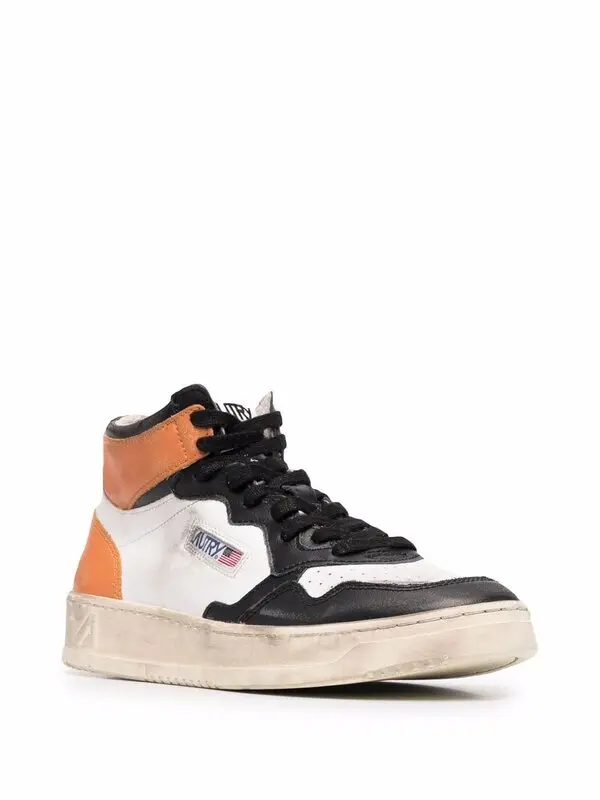 AUTRY Colour-block Hi-top Sneakers - White