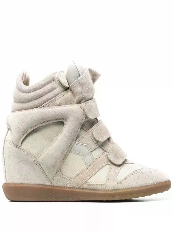 Isabel Marant Étoile Bekett High-top Sneakers With Velcro Fastening - Neutrals