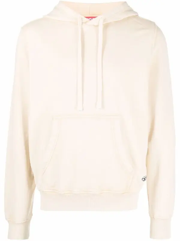 DIESEL® Logo-patch Pullover Hoodie - Yellow