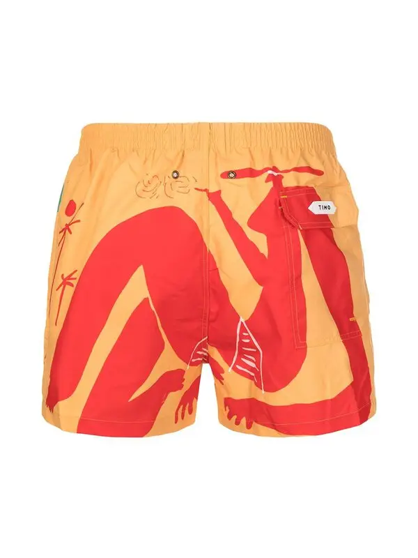 TIMO TRUNKS Sicily Swim Shorts - Orange