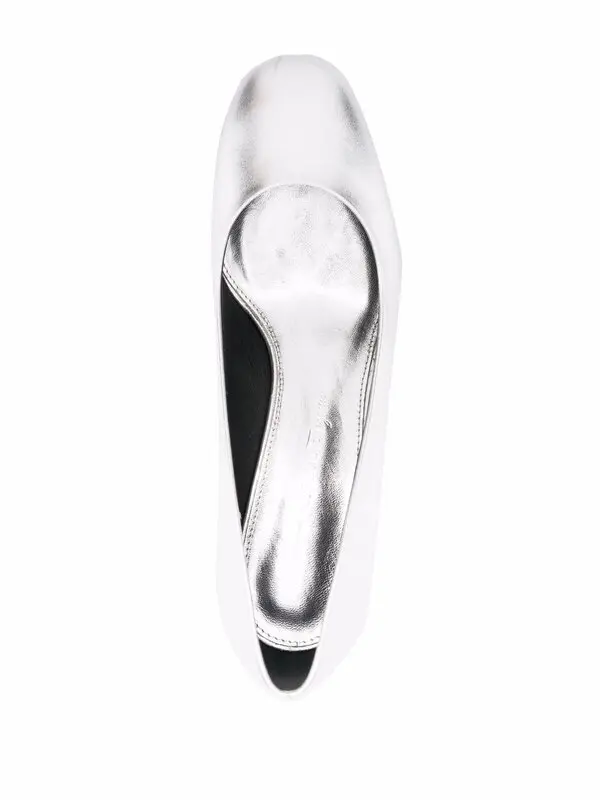FERRAGAMO Farrah Leather Pumps - Grey