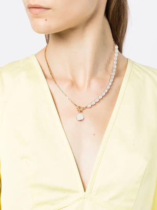 DOWER & HALL Luna Pearl-charm Necklace