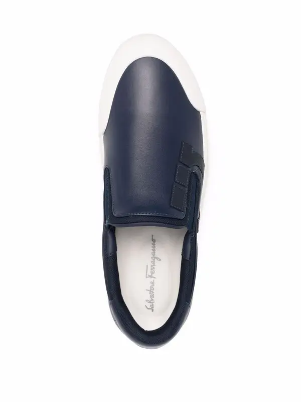 FERRAGAMO Gancini Slip-on Sneakers - Blue